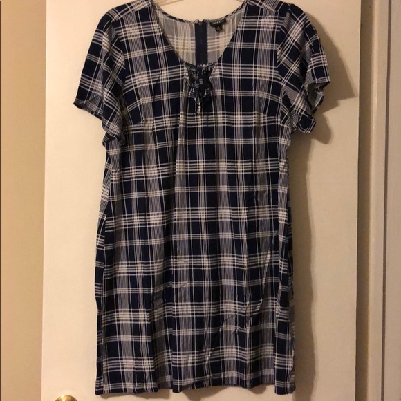 torrid | Dresses | Torrid Shift Dress In Navy Plaid | Poshmark